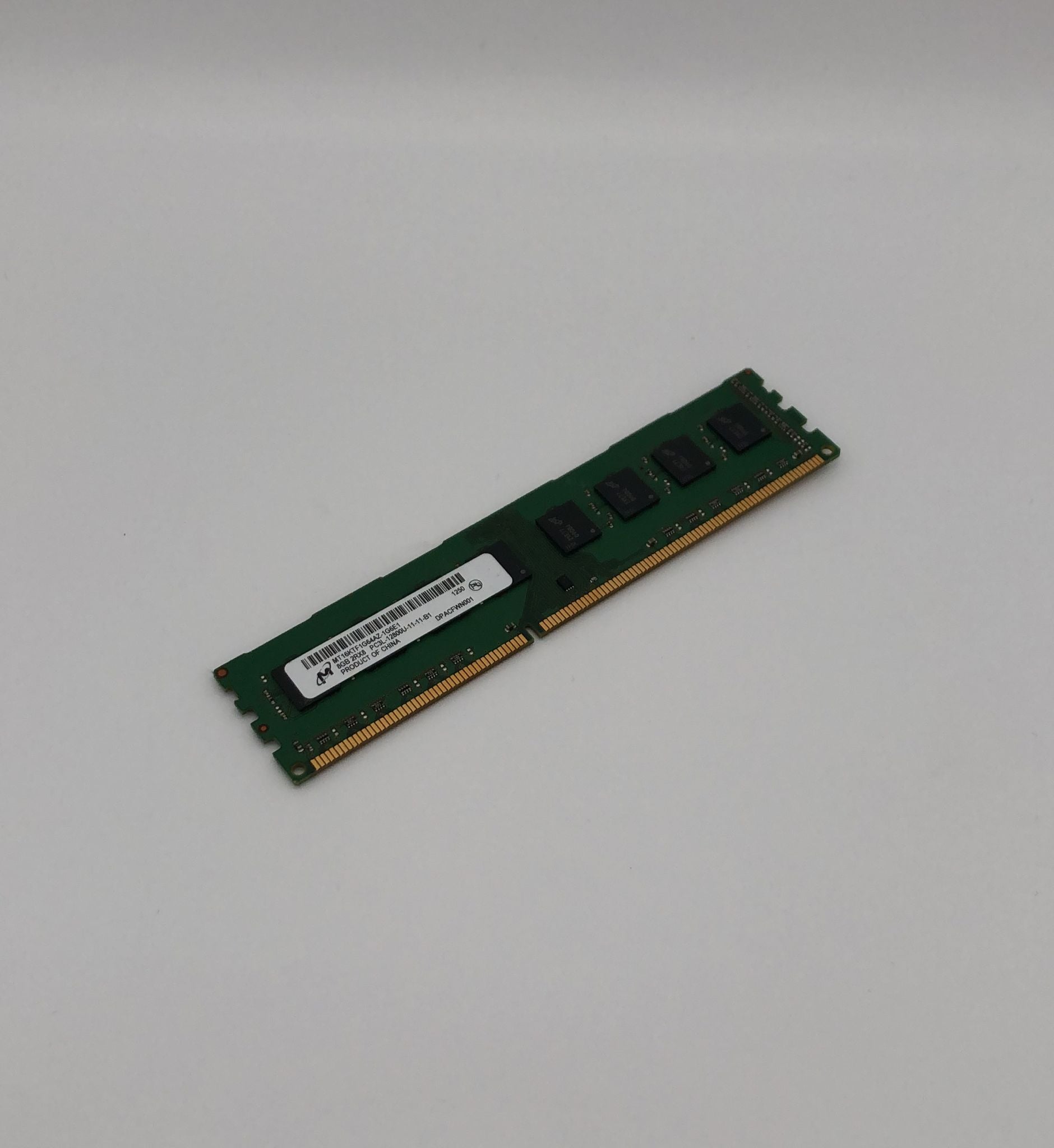 8 GB DDR3 UDIMM RAM - Micron MT16KTF1G64AZ-1G6E1 - PC3L-12800U - DDR3L ...